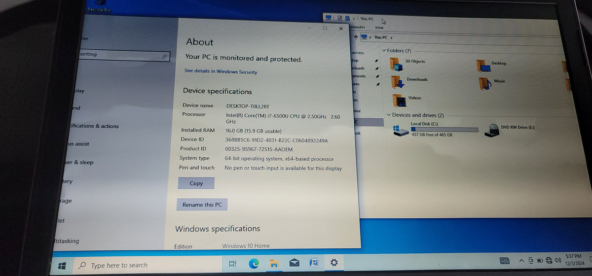 RARE PURPLE DELL INSPIRON 5559, 15.6" INTEL CORE I7-6500U (500GB SSD ...