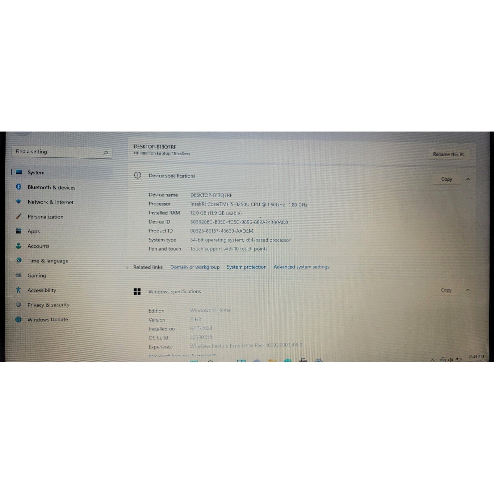 HP Pavilion 15 - 15-cs0053cl TOUCHSCREEN 15.6 HP Pavilion 15 - 15-cs0053cl TOUCHSCREEN 15.6
